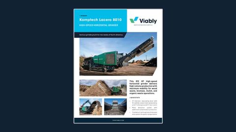 Komptech Lacero Horizontal Grinder For Wood Waste & Organics | Viably